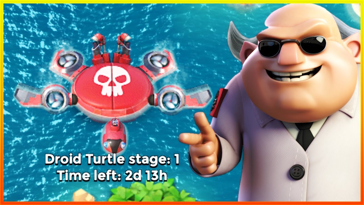THE DROID TURTLE IS HERE! - Boom Beach Mega Turtle - YouTube