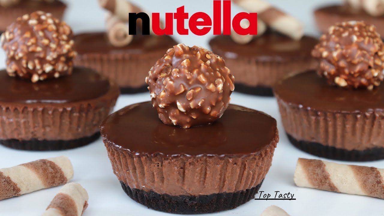 NO-BAKE Mini Nutella Cheesecake Recipe | Top Tasty Recipes - YouTube