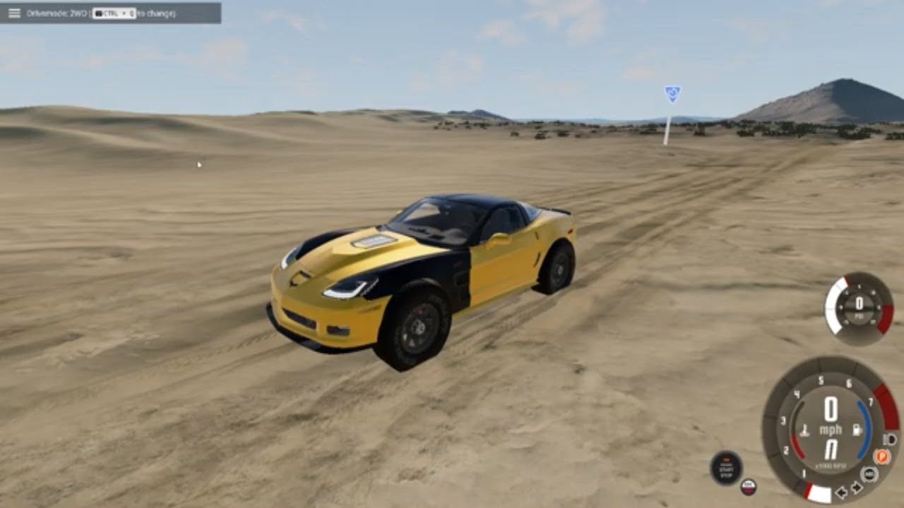 Will a offroad C6 Corvette Survive in Beam ng drive? - YouTube