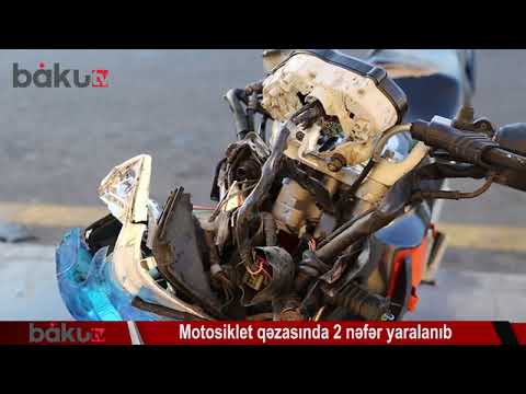 Bakıda motosiklet qəzası qız və oğlan yaralandı