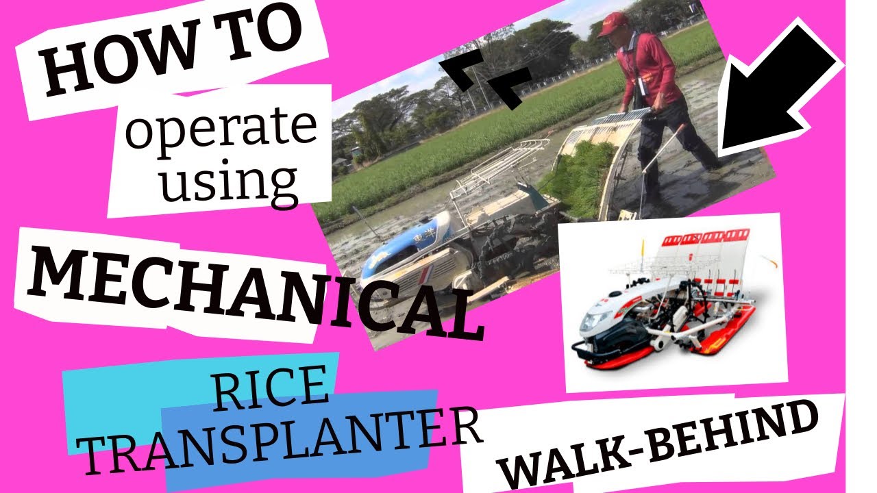 How to operate Walk-Behind Rice Transplanter tutorial - YouTube