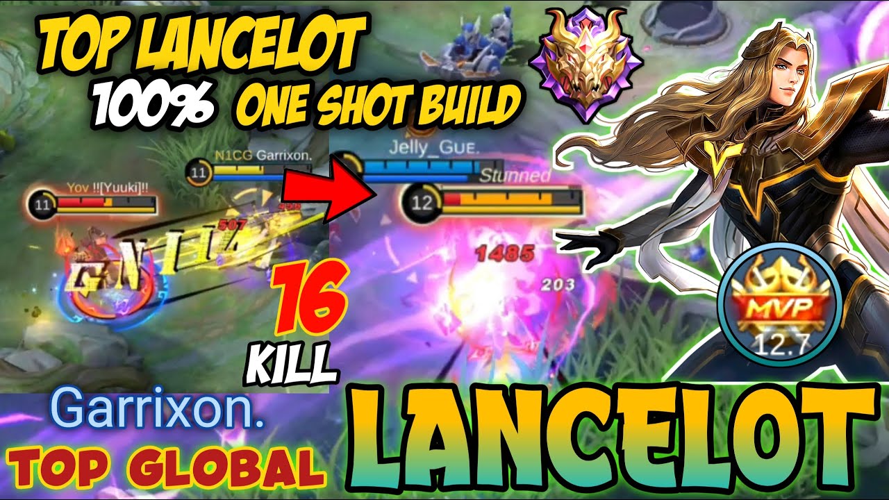16 KILLS, FAST HAND LANCELOT, BEST BUILD 2023 - Top Global Lancelot ...