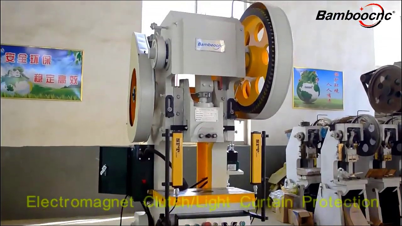 Single Crank C Frame Eccentric Flywheel Mechanical Power Press Machine ...