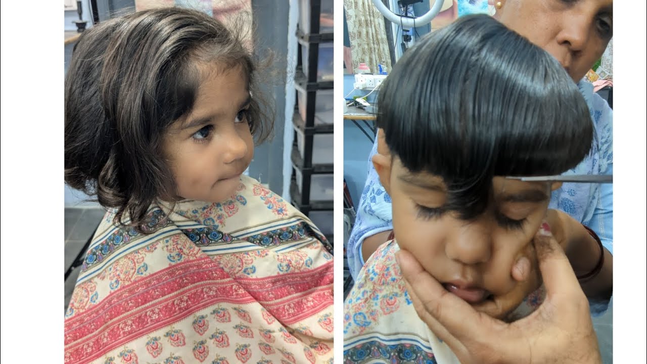 Baby girl front hair cutting TRICK 🔥🤗 - YouTube