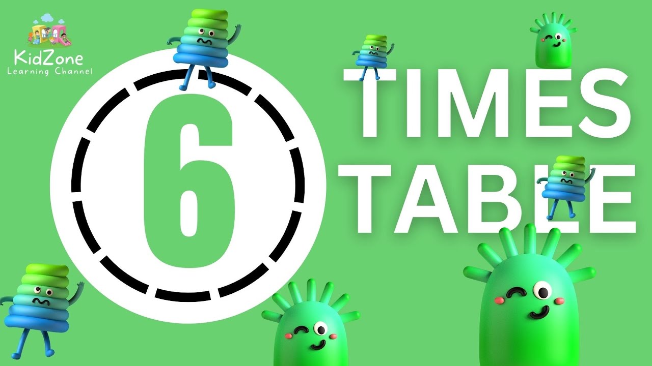 6 Times Table | KidZone Learning Channel | Six Times Table | Learn ...