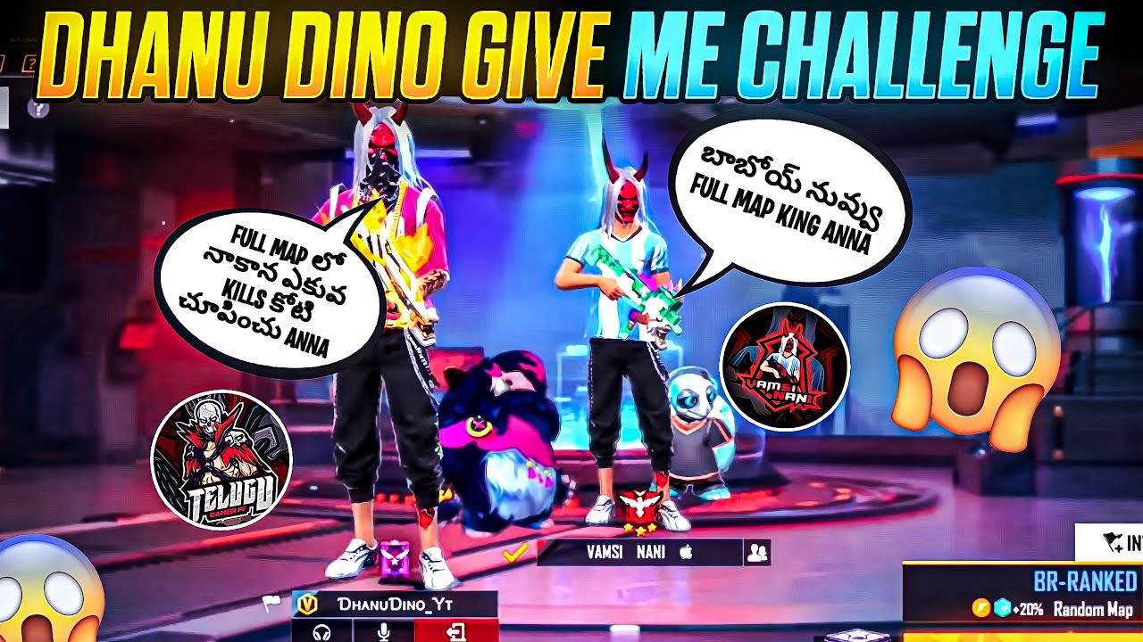 Dhanu Dino Give One Challenge 🤯 Duo Vs Squad Vamsi Nani Gaming Garena ...