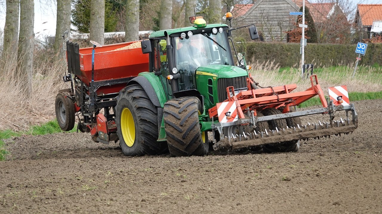 Planting Onions w/ John Deere 6830 + Delta Planter | Uien planten ...