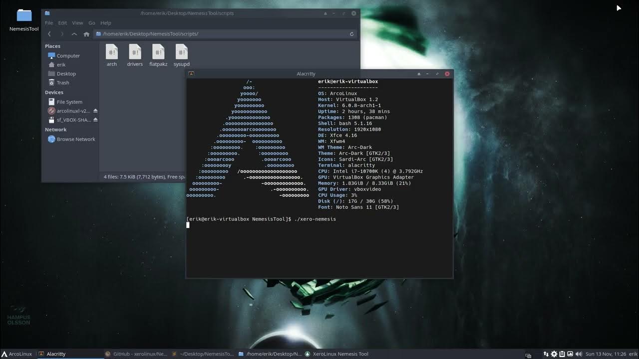 ArcoLinux : 3080 Welcome App series - use yad - example - nemesis-tool - YouTube