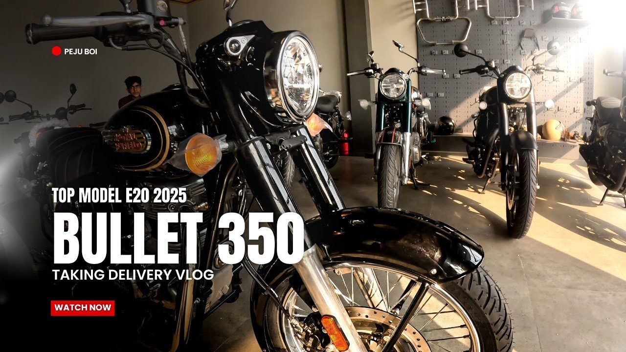Taking delivery of new Bullet 350 bs7 E20 🥺 - YouTube