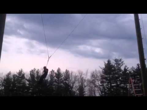 Mystic lake camp rope swing - YouTube