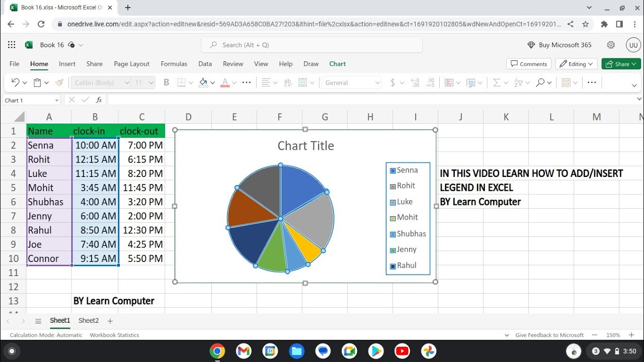 How Add Legends To Chart In Excel- How To Insert Legends To Chat In