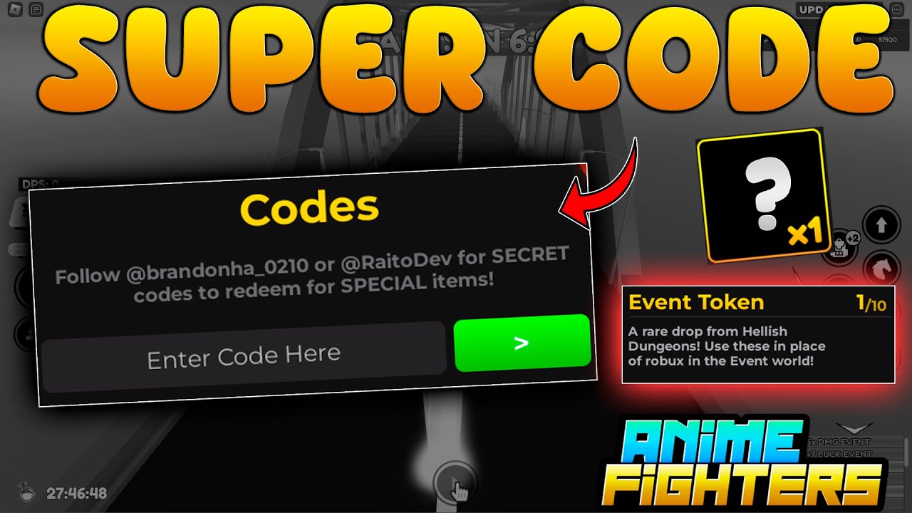🚨RAPIDO!! SUPER CODIGO DE ANIME FIGHTERS CODES ROBLOX *EVENT TOKEN ...