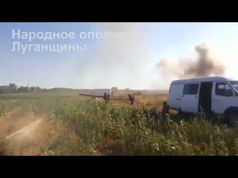 Prizrak (Ghost) self defense militia brigade shelling government forces ...