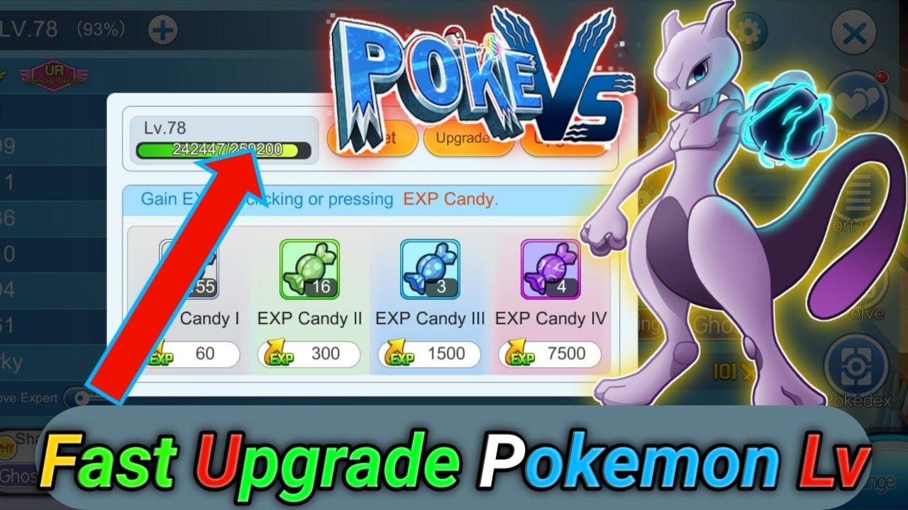 Fast 🚴三 Upgrade⬆️ Pokemon Lv For Poke Vs - YouTube