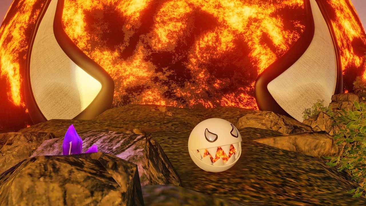 Pacman White Monster vs Giant Lava Monster - YouTube