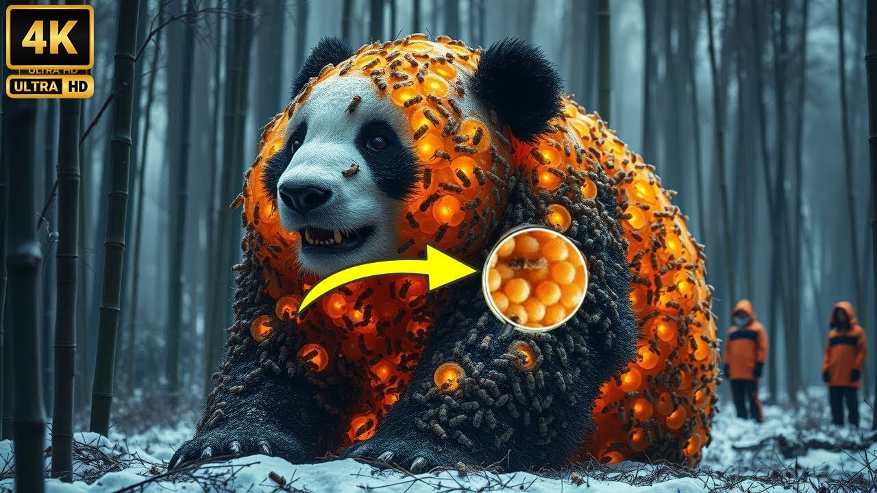 PANDA FAMILY Covered in Millions of BARNACLES & Parasites BEE Saved by ...