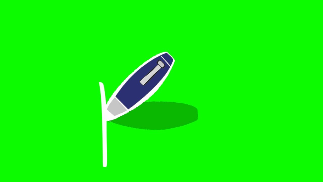 blue pen p animation green screen - YouTube
