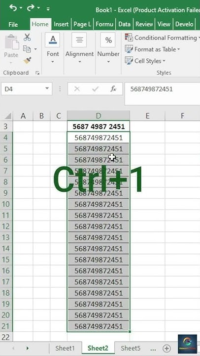 Aadhar No In Excel Shorts Youtube