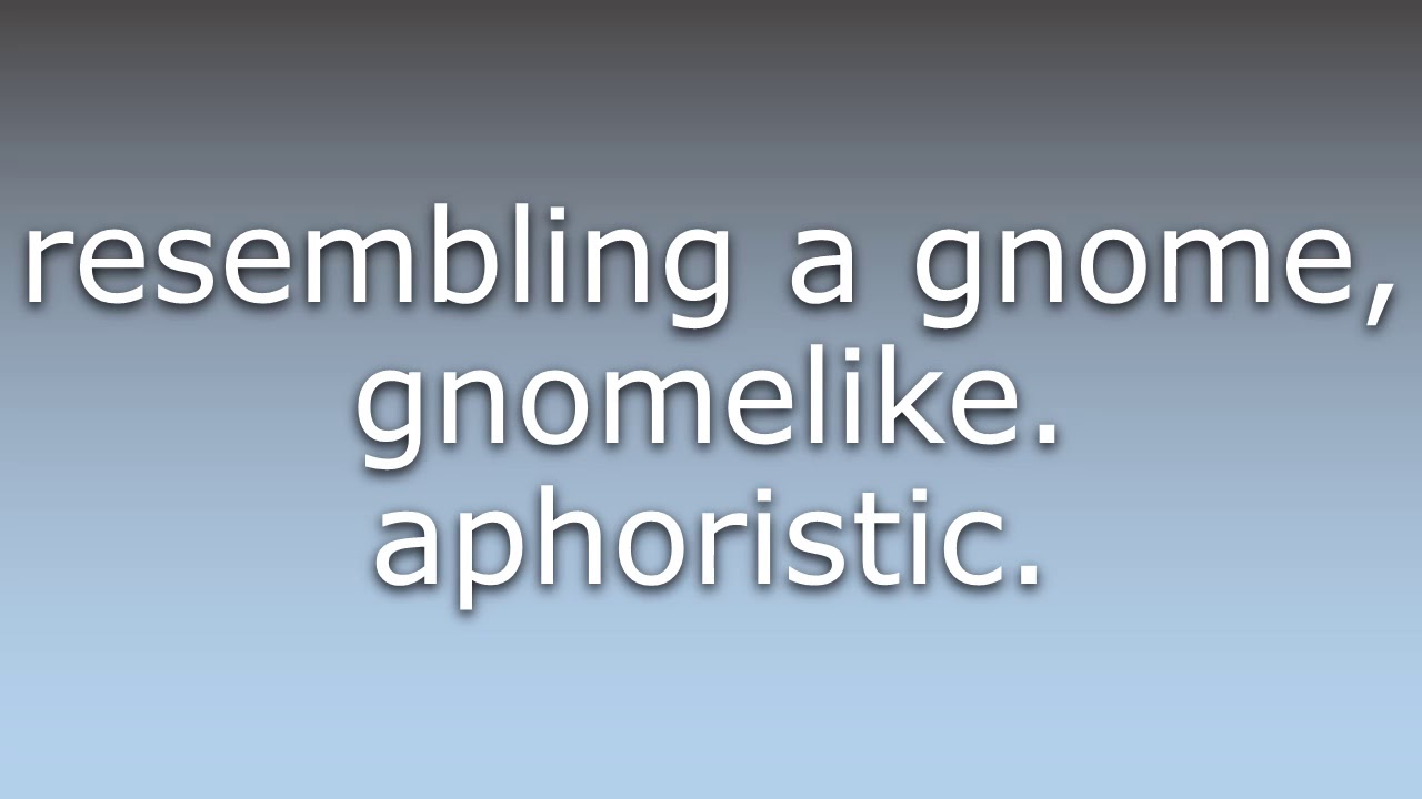 What does Gnomish mean? - YouTube