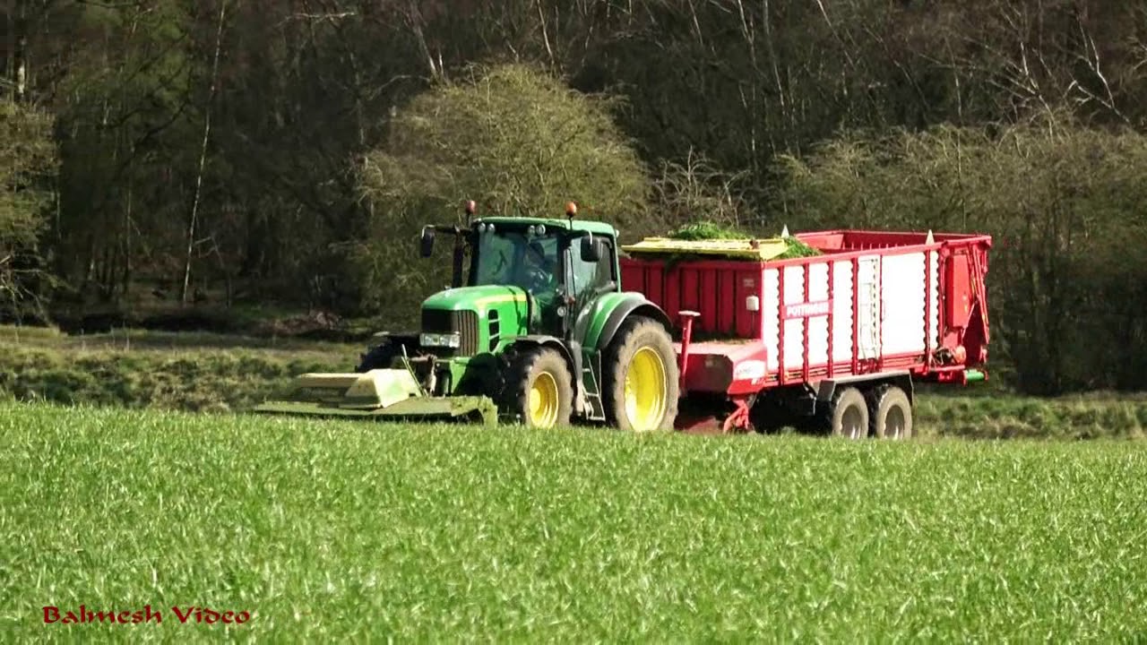 Zero Grazing with John Deere 7530 and Pottinger Wagon. - YouTube
