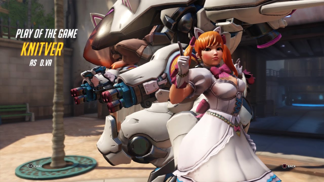Overwatch - My D.Va White Cat 1+3 Kills - YouTube