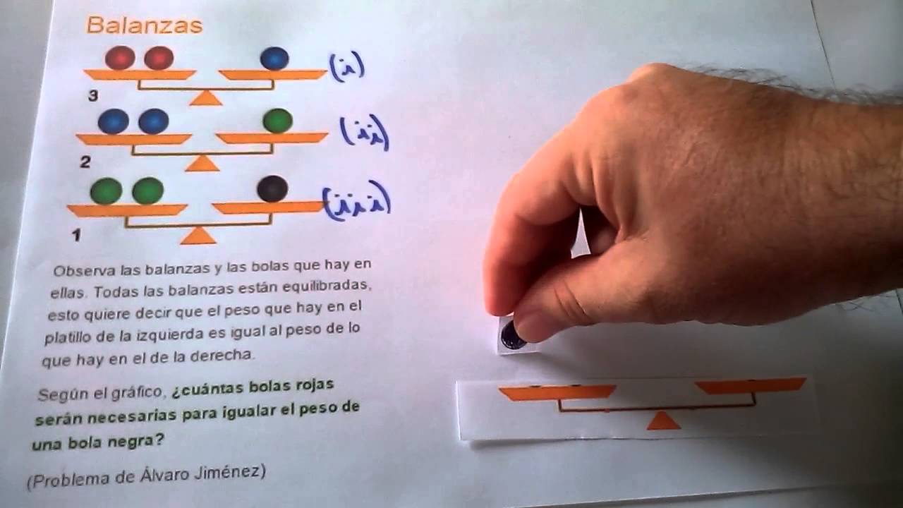 PARTE UNO. PROBLEMAS DE BALANZAS - YouTube