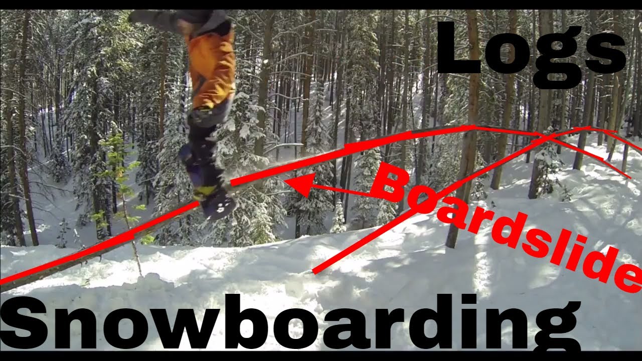 Snowboarding Contest on Logs sliding trees Logmaster Vail Beaver Creek ...
