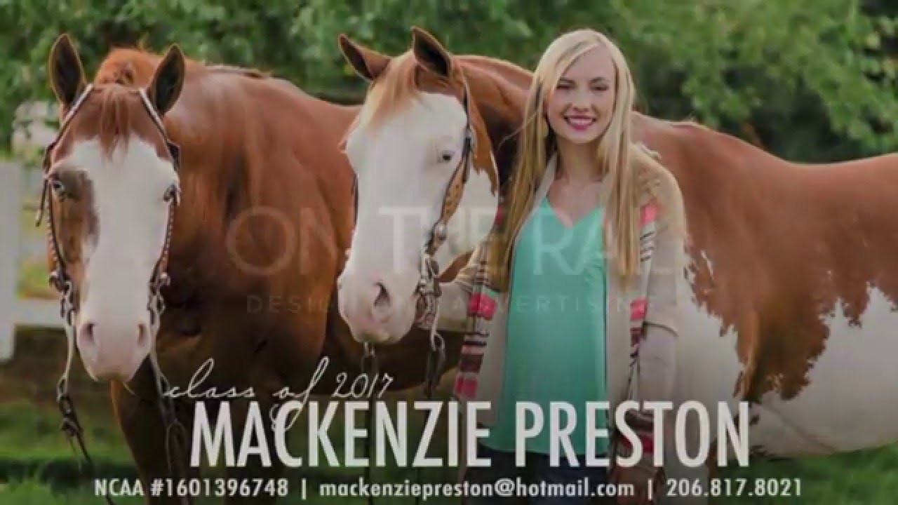 Mackenzie Preston Equestrian College Recruiting Video (Reining) - YouTube