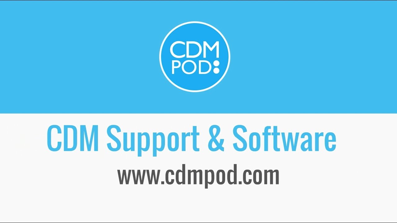 CDMpod - CDM Support Software Demo - YouTube
