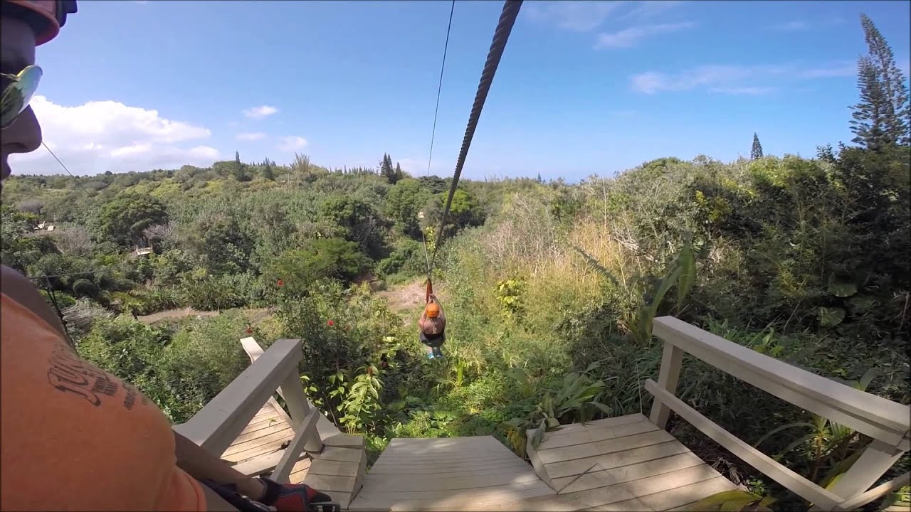 jungle zipline Maui-HI LINE 5 2015 03 19 - YouTube