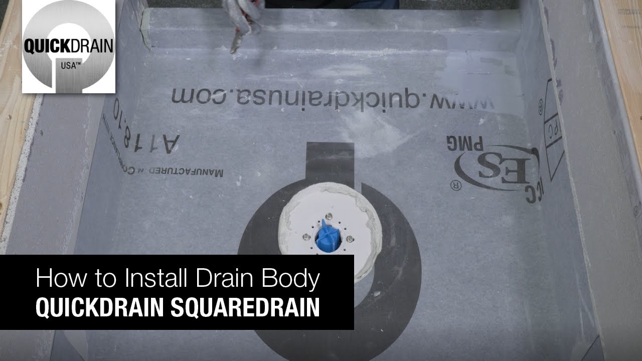 How to Install Drain Body – QuickDrain SquareDrain - YouTube