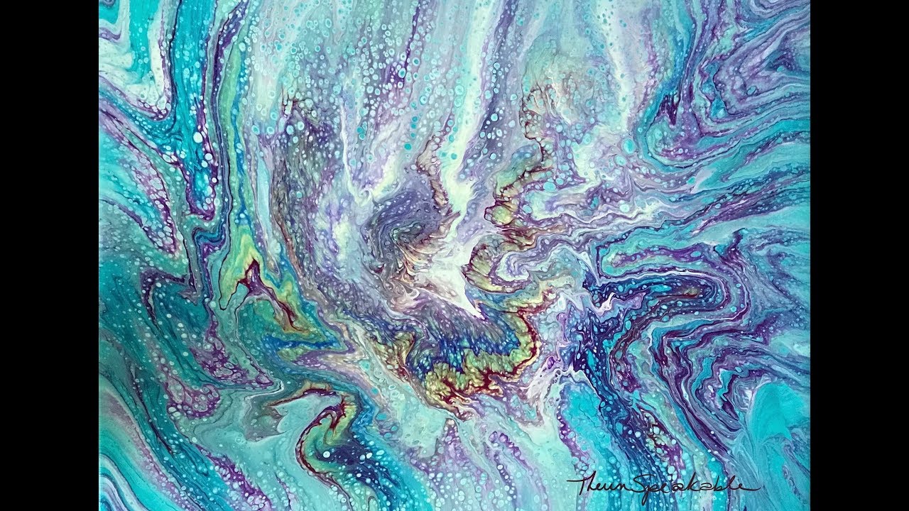 Acrylic Pour Painting #384 Spiral Circular Pour 🔉 - YouTube