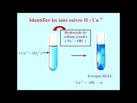 Tests d'identification des IONS METALLIQUES.