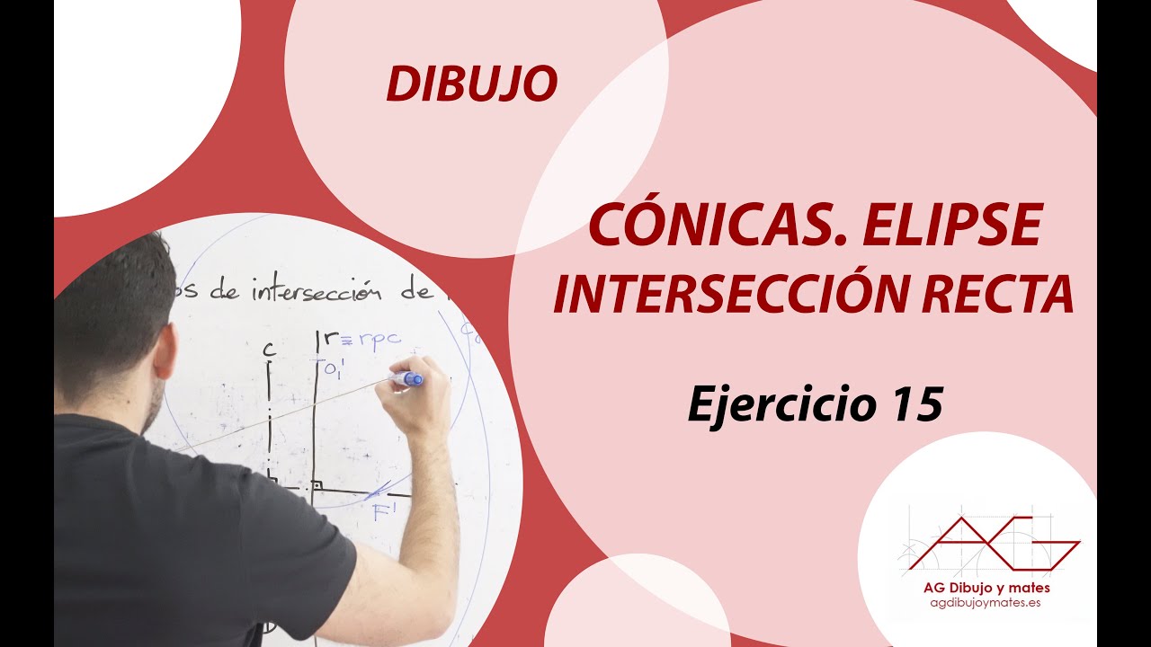 Ejercicios Dibujo - 015 - Cónicas. Intersección Recta - Elipse - YouTube