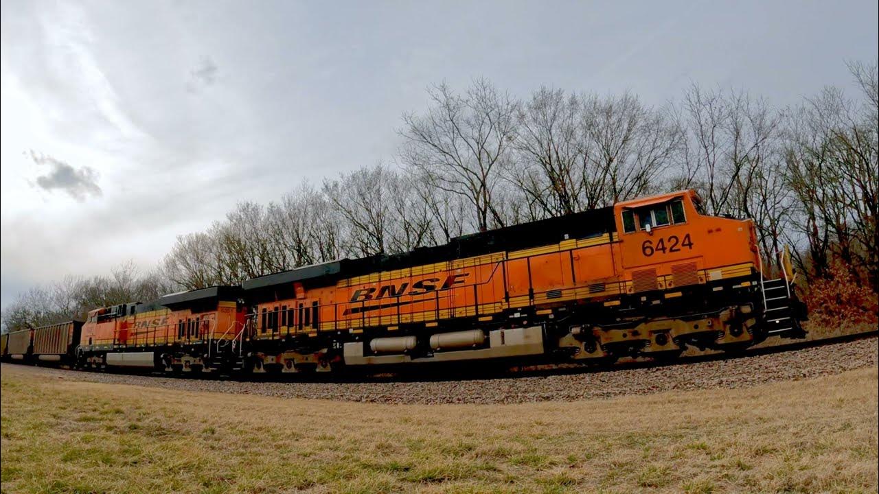 Eastbound BNSF 6424/6351/6069/6409, Coal Train, "Cherokee Sub" Tulsa, OK, 2-21-2022, GoPro - YouTube
