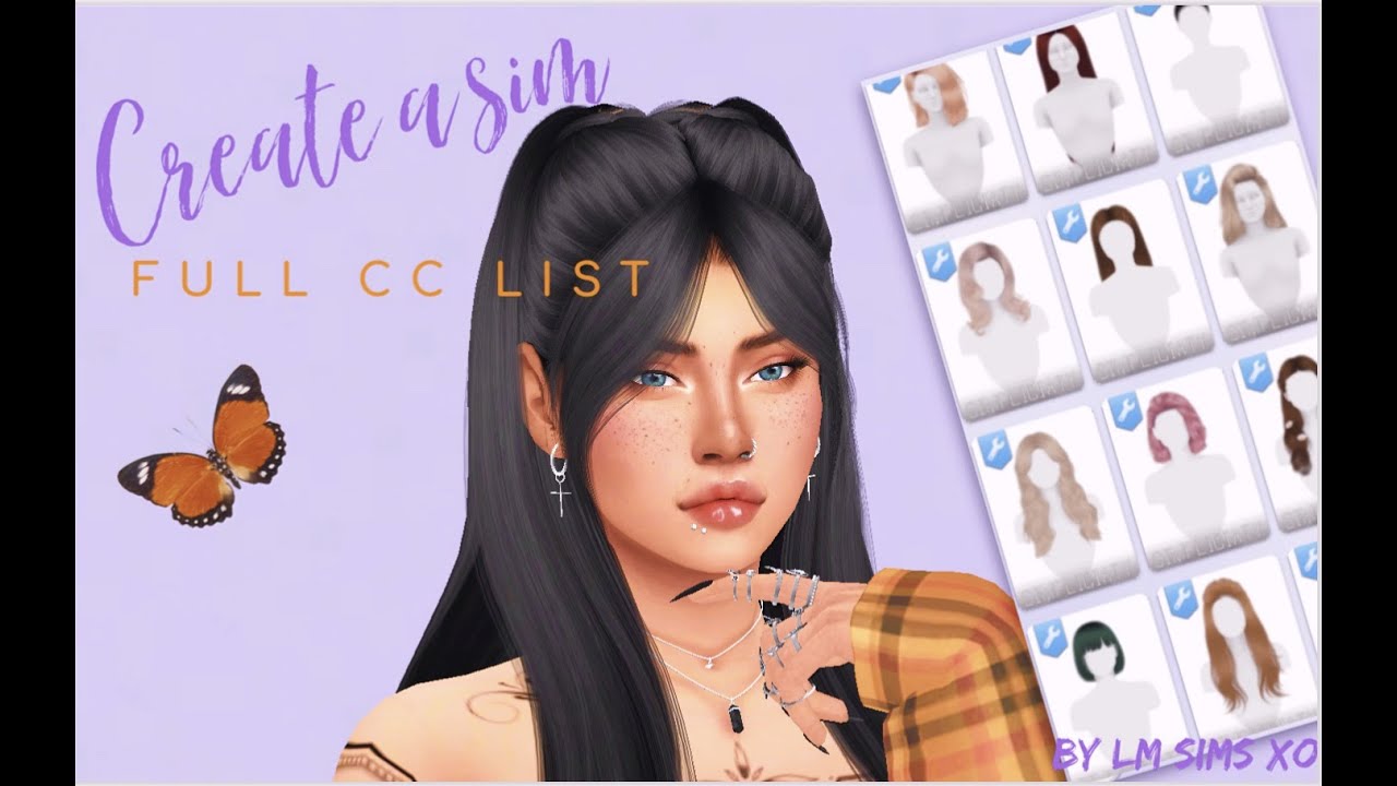 The Sims 4: Create A Sim + FULL CC LIST - YouTube