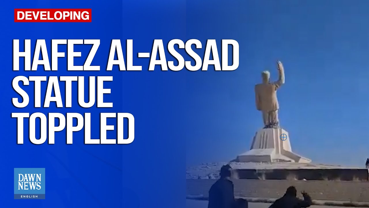 Largest Hafez Assad Statue Toppled as Cult Falls Across Syria | Dawn ...