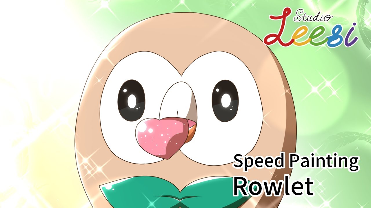 [Speed Painting]나몰빼미 채색하기/Coloring Rowlet - YouTube
