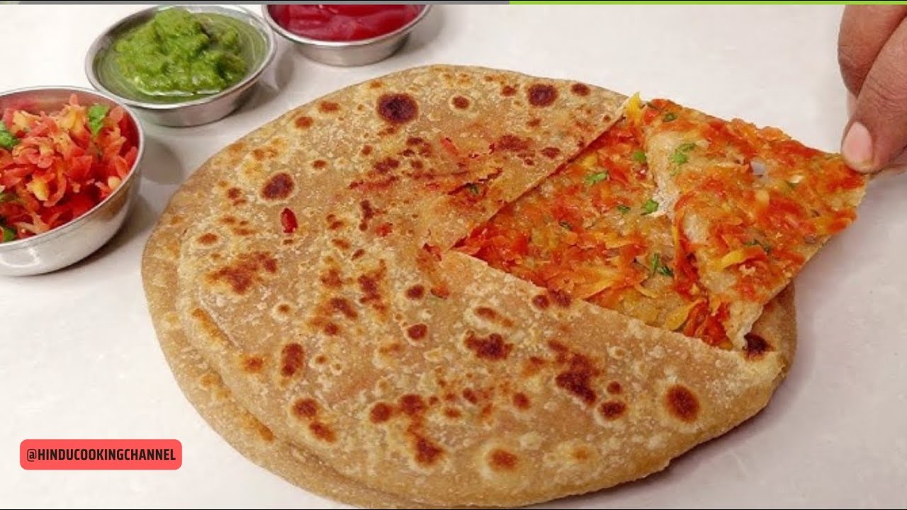 Gajar Ka Parantha Recipe | Delicious Carrot Paratha Recipe | Hindu ...