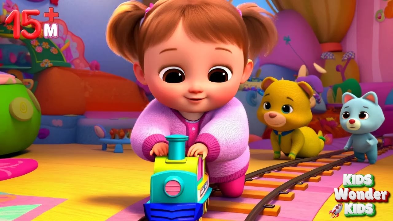 Choo Choo Wheels Go Round! Kids Toy Train Song | Indoor Adventure ...