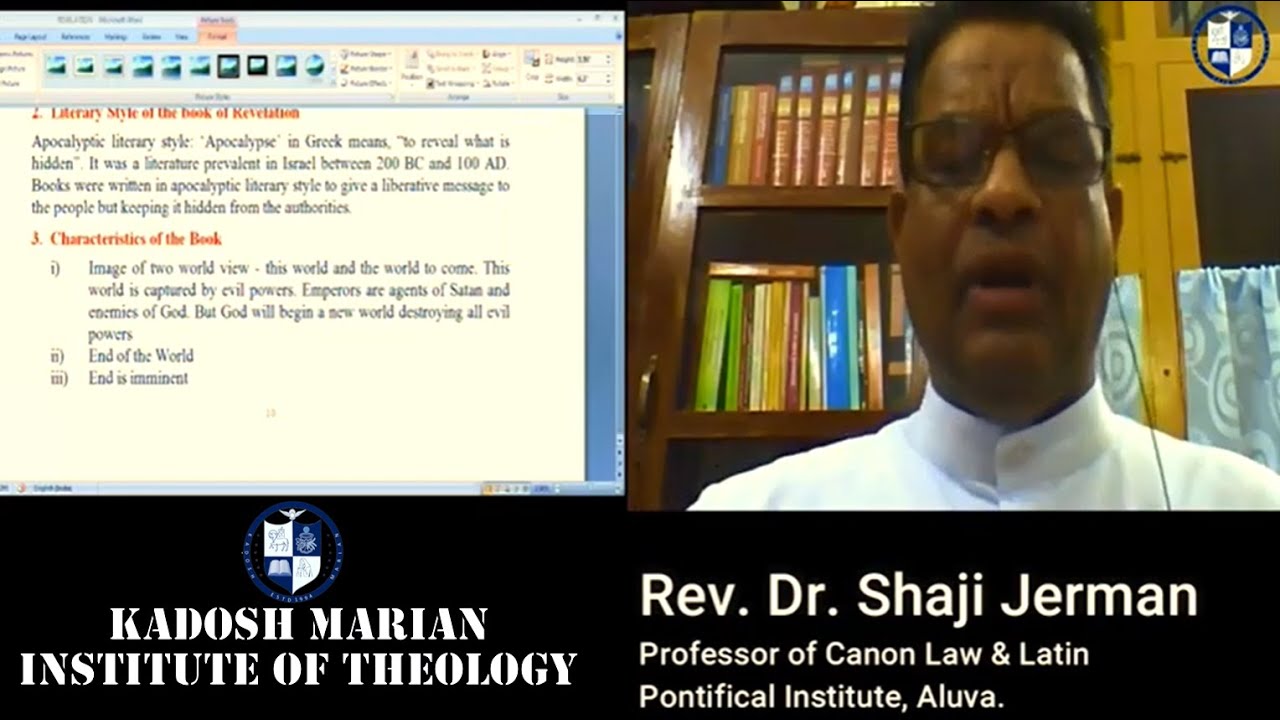 Book of Revelation class by Rev. Dr. Shaji Jerman - YouTube