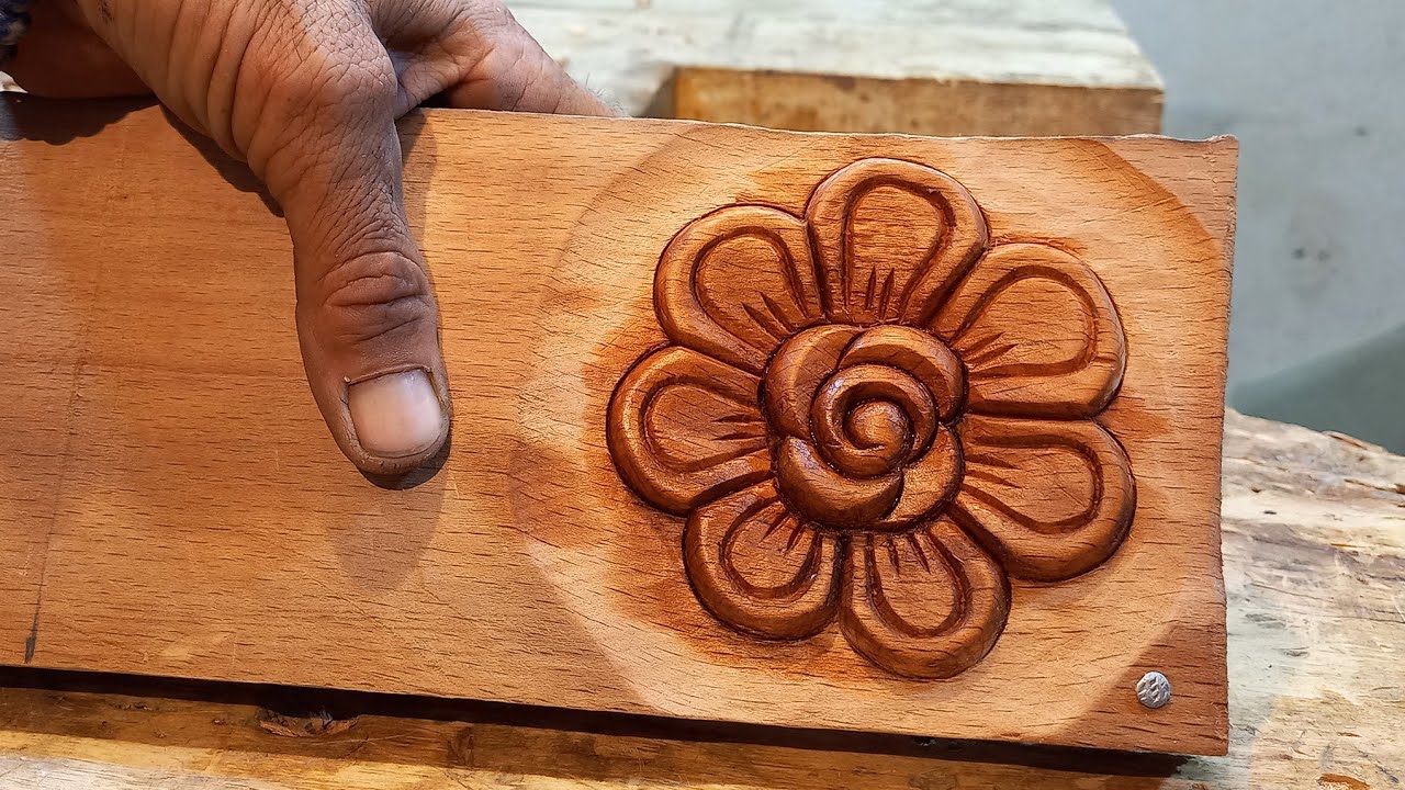 Creating a wood carving Amazing | wood carving asmr | Handicraft - YouTube