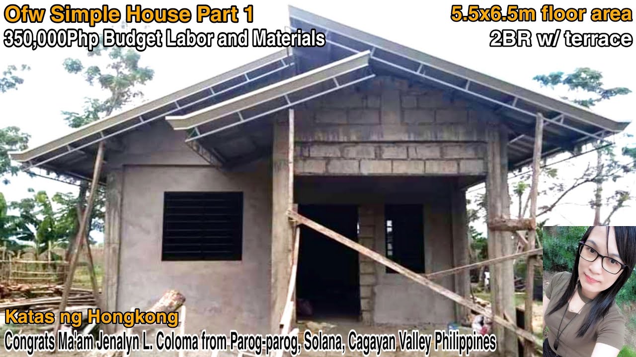 Ofw Simple House 350,000PHP Budget 5.5x6.5m floor area with 2rooms ...