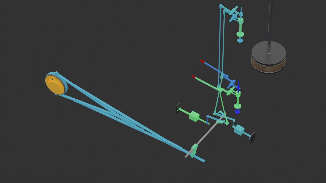 Watt's rotary steam engine 38 HP, 1808, Kinematic Chain for Valve Stems ...