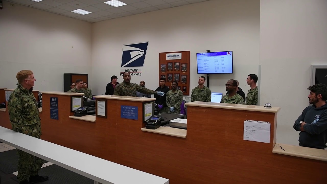 Adm. Foggo Visits NSA Naples Post Office - YouTube