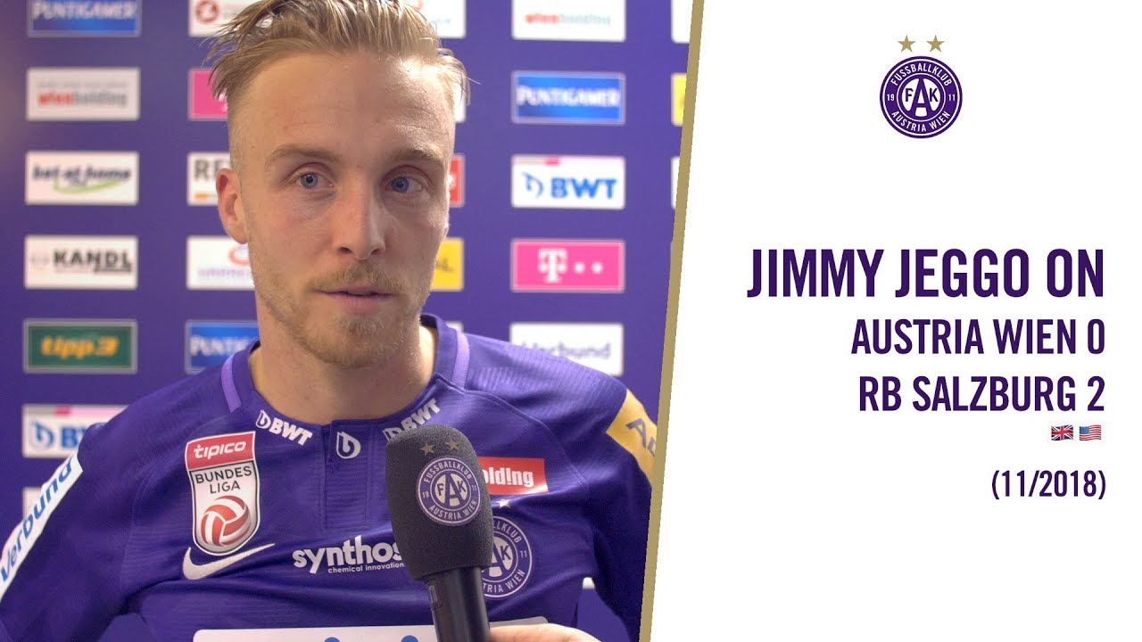 Jimmy Jeggo on Austria Wien - RB Salzburg (🇬🇧/🇺🇸) - YouTube