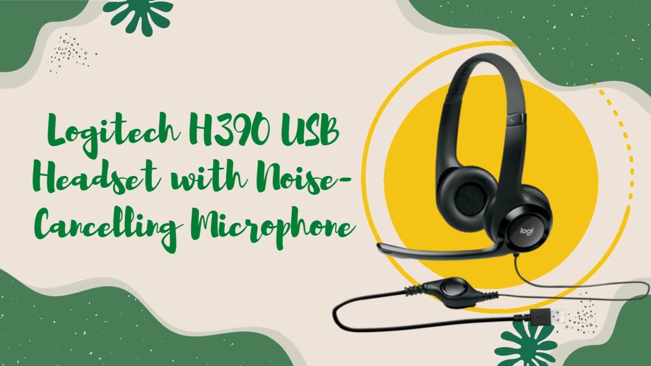 Logitech H390 USB School Headset with Noise Cancelling Microphone - YouTube