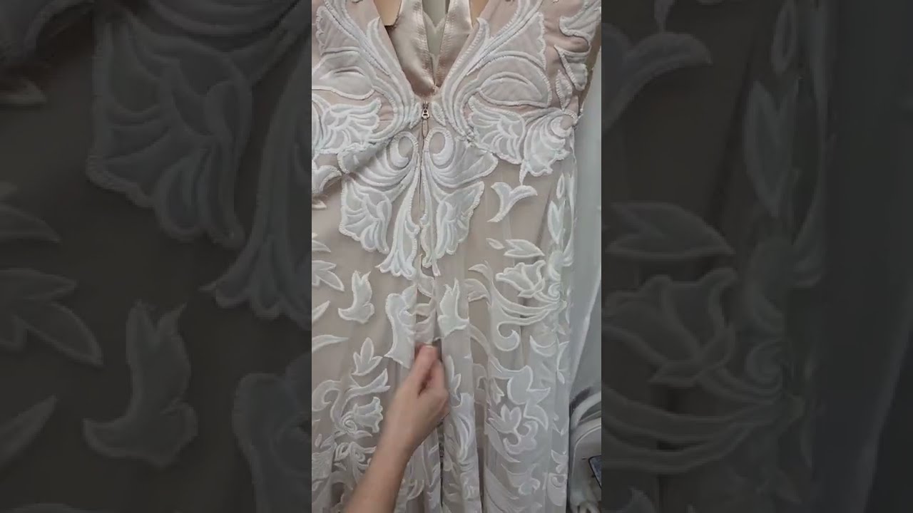 How to hide a bustle loop-- Even with an invisible zipper! - YouTube