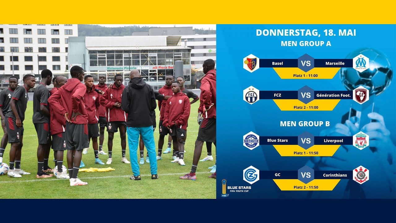 Tournoi Blue Stars / FIFA Youth Cup : Séance d'entraîement de Gf à ...