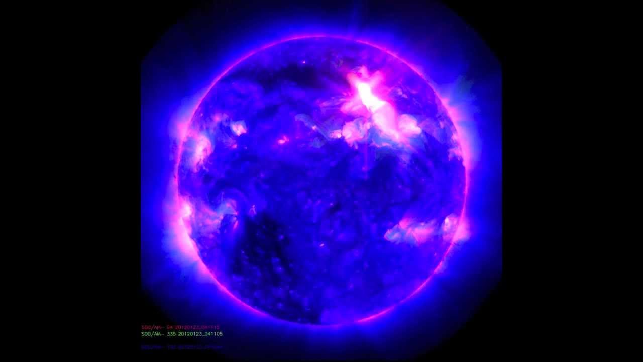 NASA SDO - M8.7-Class Solar Flare from January 23, 2012 - YouTube